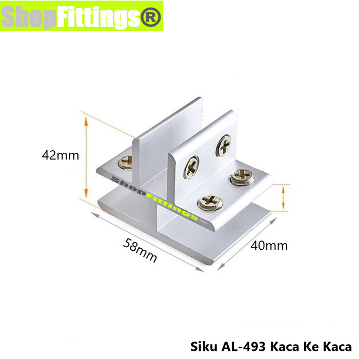 Braket Kaca Klem Jepit Sudut Sambungan Connector Clip Glass Clamp ...