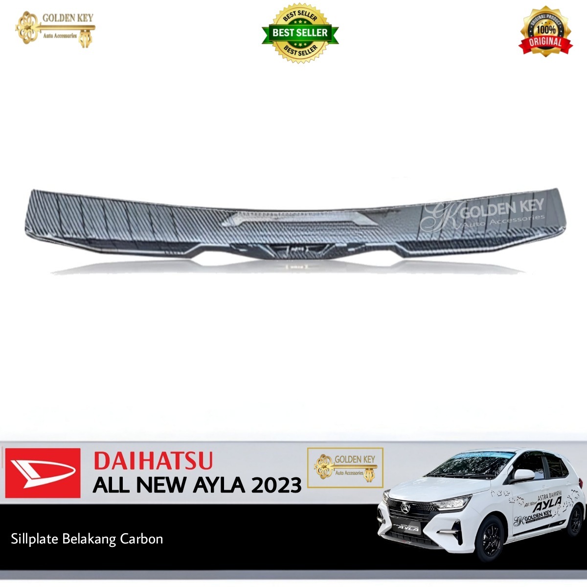 Sillplate Belakang All New Ayla 2023 Rear Scuff Plate Model Deluxe ...