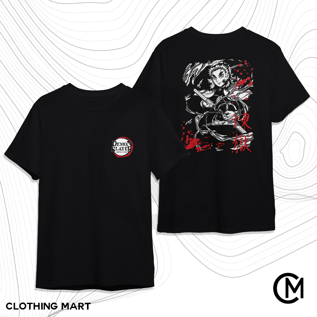 kaos distro ANIME KIMETSU NO YAIBA KYOJURO RENGOKU 3 clothing mart ...