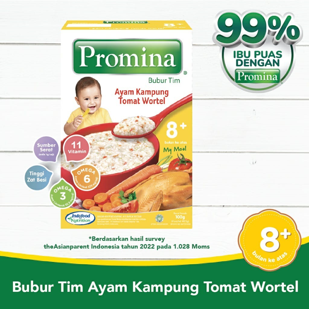 Promina Bubur Bayi 6 bulan+ Kotak 120 Gram / Bubur Tim/ Bubur Bayi 8 ...
