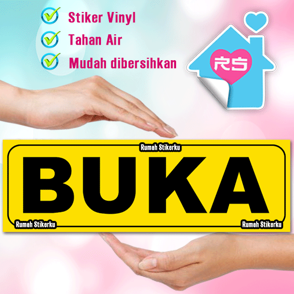 Stiker BUKA - OPEN | Lazada Indonesia