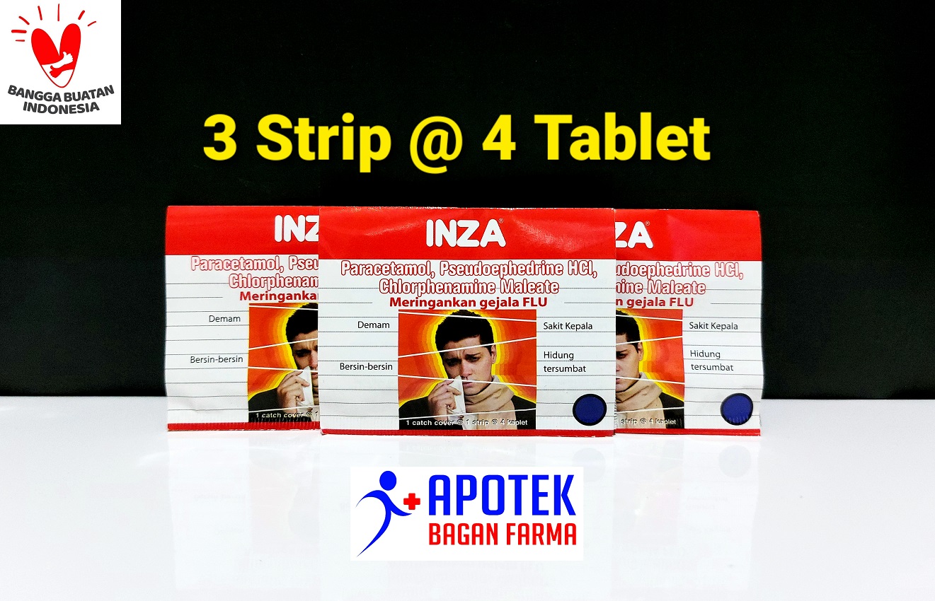 OBAT FLU BATUK DEMAM / INZA TABLET ( 3 STRIP = 12 TABLET ) | Lazada ...