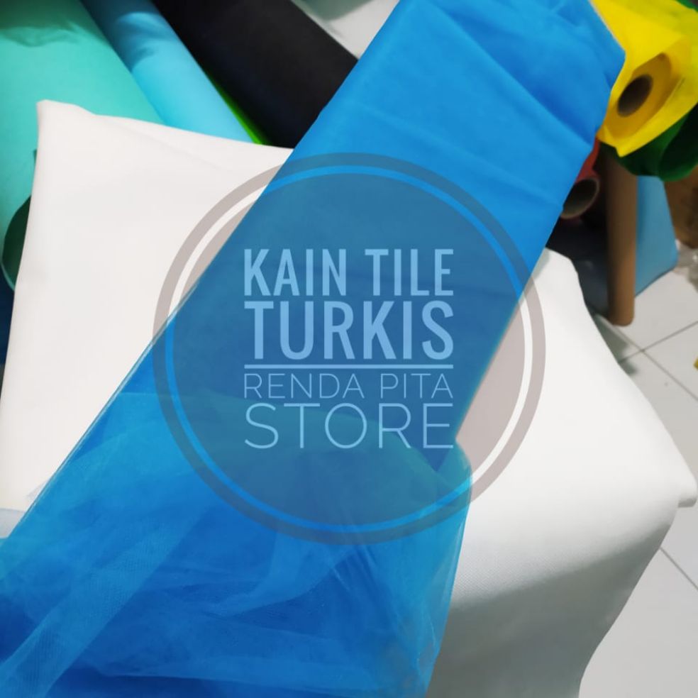 kain tile transparan polos/kain jala rok tutu dan kerajinan warna ...