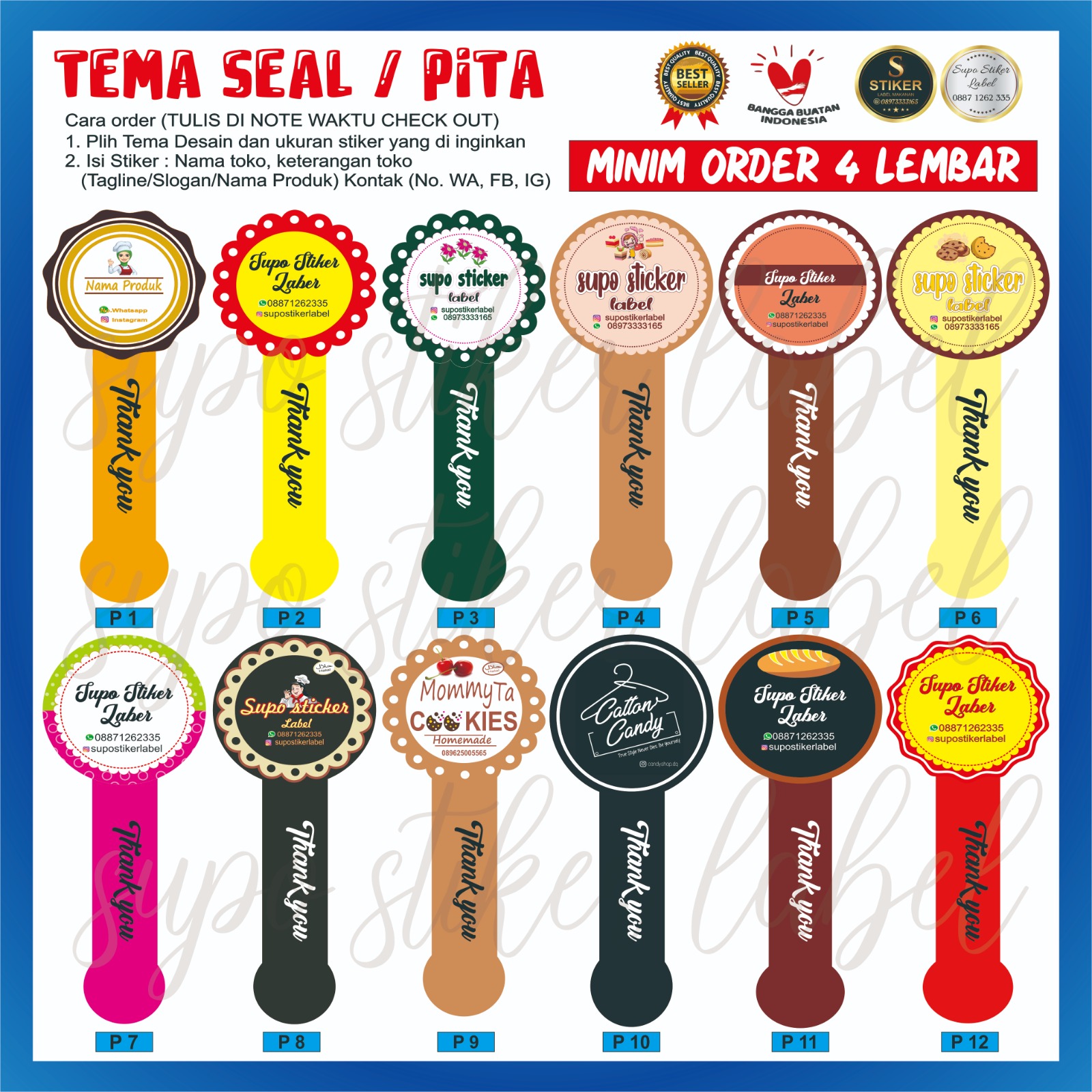 cetak stiker label makanan seal makanan a3+ | Lazada Indonesia