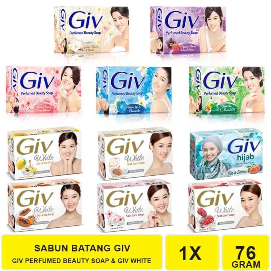 10 PCS SABUN GIVE BAR SOAP WHITE BEUTY / SABUN MANDI BATANG 76gr ...