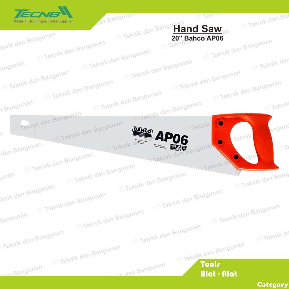 Gergaji Kayu Hand Saw Gagang PVC 20" Bahco | Lazada Indonesia