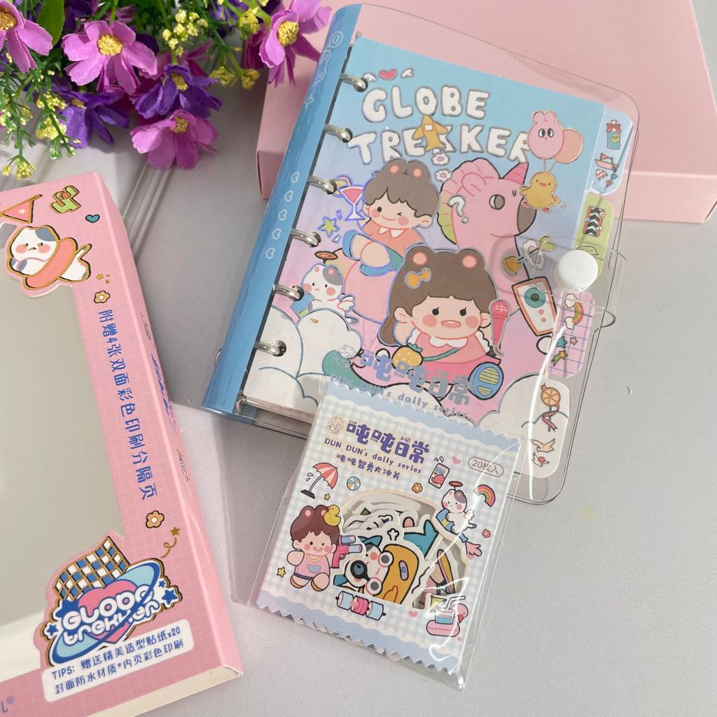 BUKU BINDER A6 LUCU FULL COLOUR DUNDUN DAILY SERIES FREE 20 LBR STIKER ...