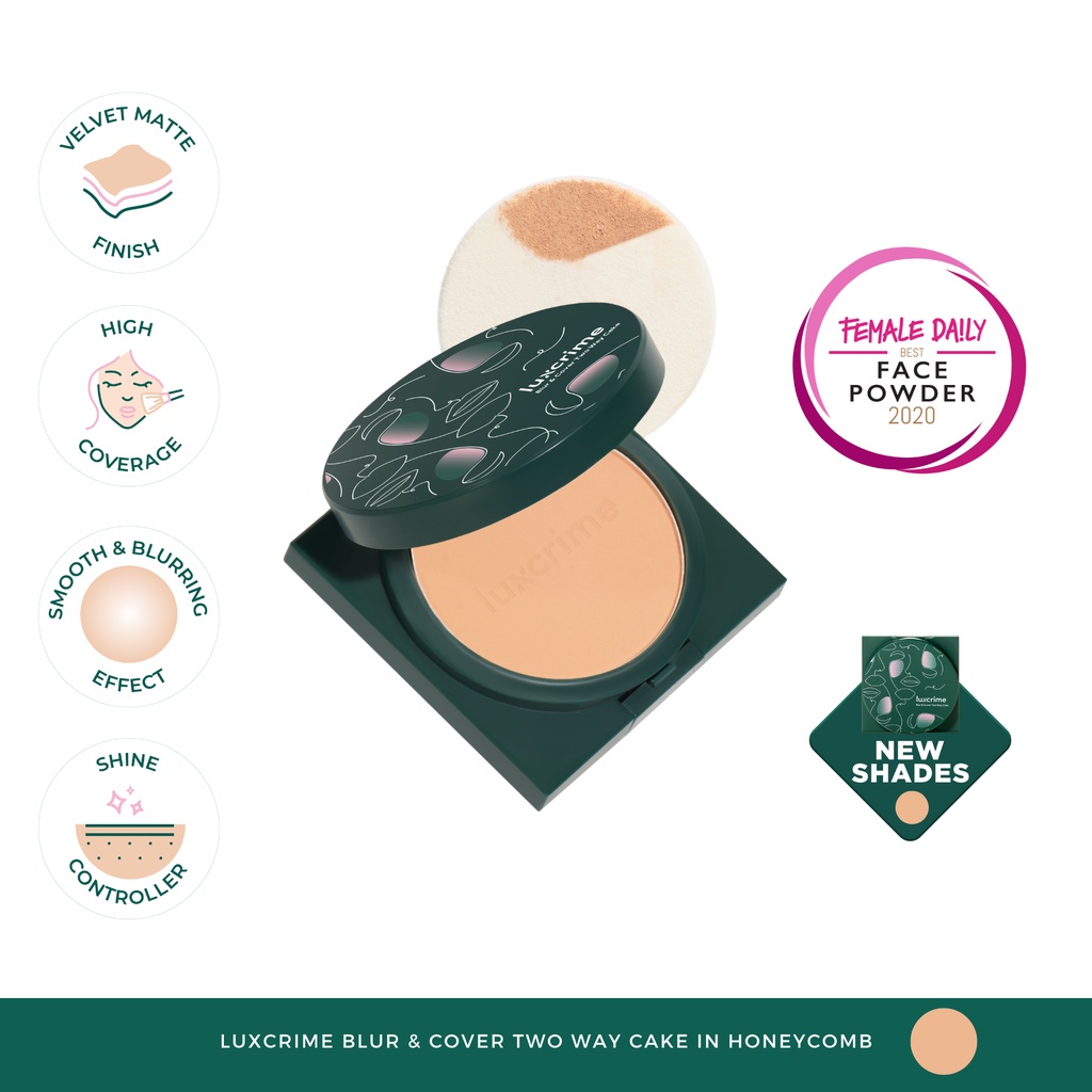 LUXCRIME - Blur & Cover Two Way Cake | Lazada Indonesia