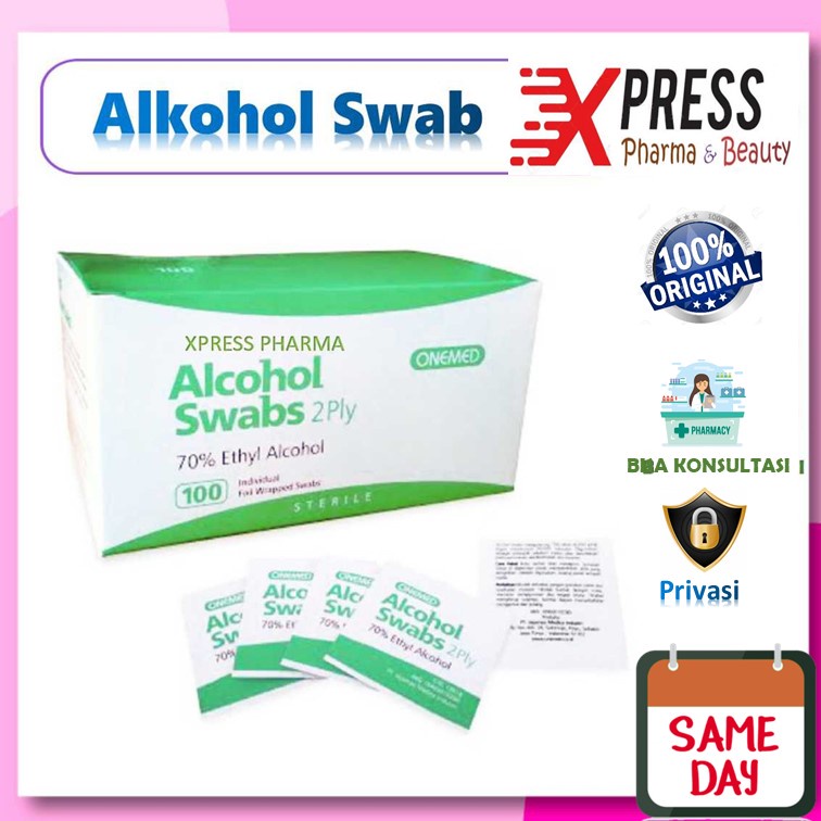 ⚡XPRESS⚡ Alkohol Swab Onemed - Antiseptik Tissue Lap Laboratorium Ambil ...