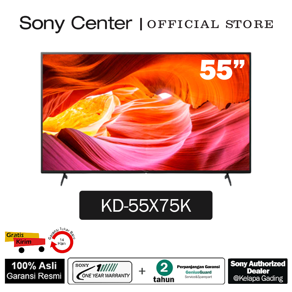 SONY KD-55X75K / KD 55X75K / X75K Smart TV (Google TV) 4K HDR "Khusus ...