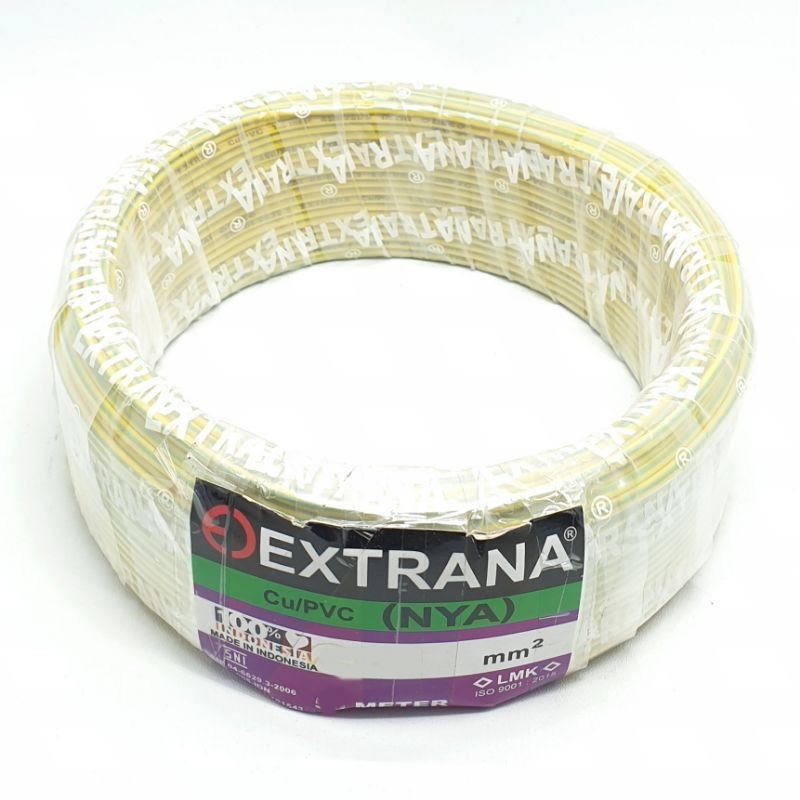 Kabel EXTRANA NYA 1x1,5 mm Kabel Listrik Tembaga Kuningan Panjang 50 ...