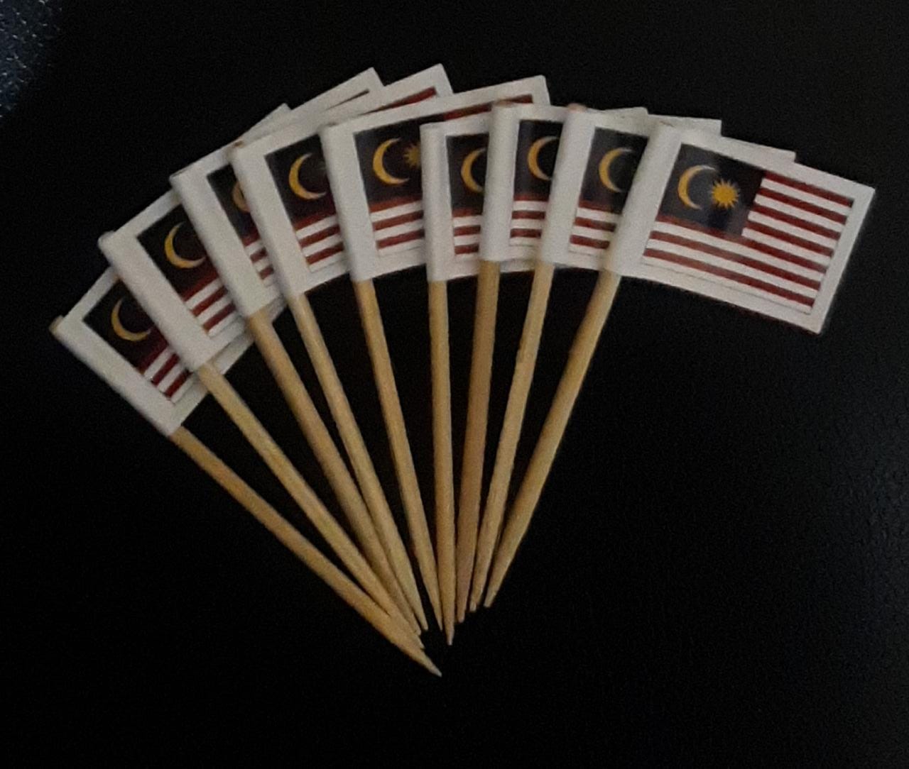 50 PC-CAKE TOPPER -BENDERA NEGARA MALAYSIA- TUSUK GIGI BENDERA- TOPPER ...