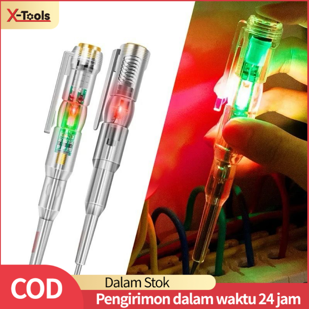 X-Tools Obeng Tester Listrik With Indicator Test Pen Kabel Listrik ...