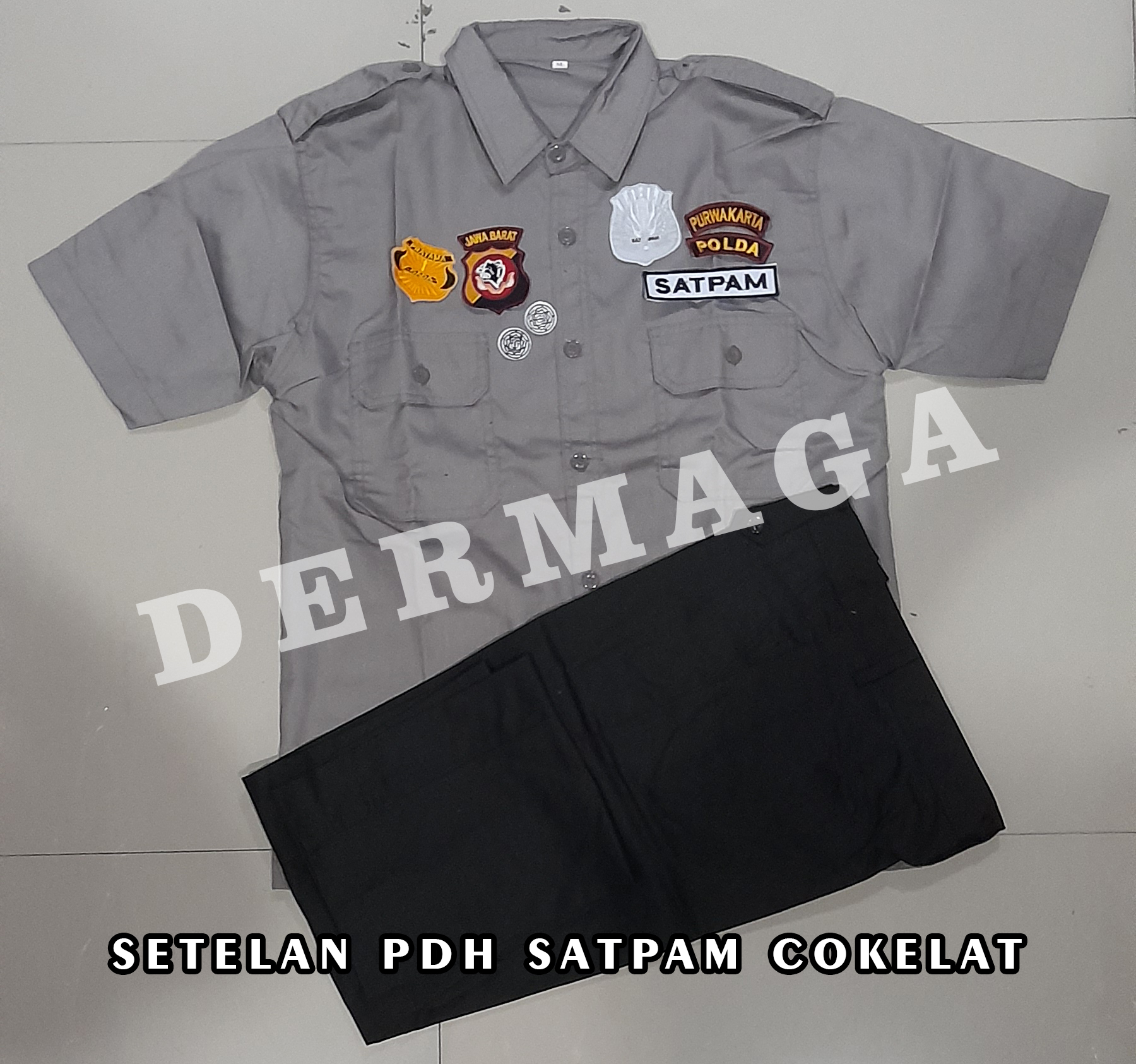 Seragam PDH Satpam | Seragam PDH Satpam Cokelat Coklat | Seragam PDH ...