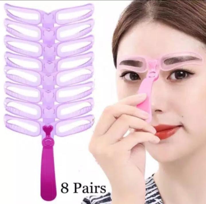 Alat Pencetak Alis / Pencetak Alis 1 Pack Isi 8 Pcs / Cetakan Alis ...