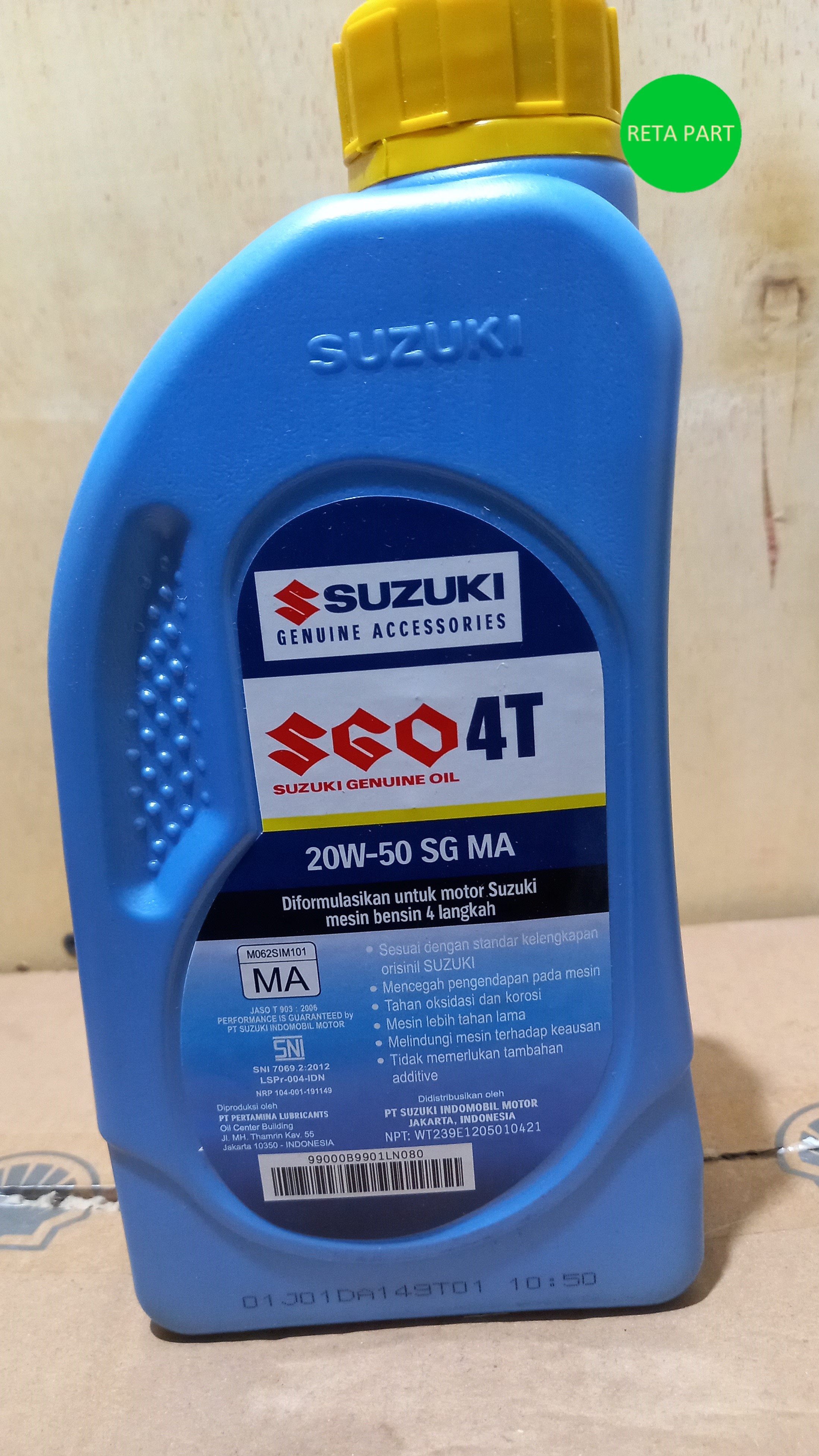 RETAPART - OIL OLI SUZUKI SGO 800 ml 0.8 ml 20w-50 | Lazada Indonesia