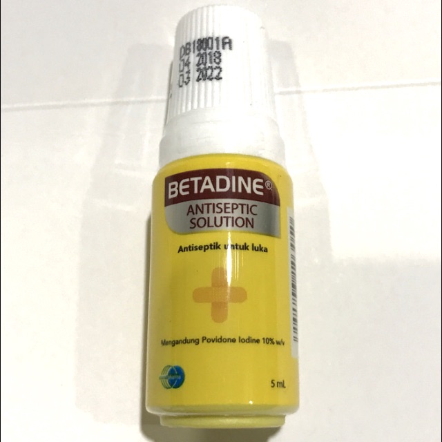 BETADINE ANTISEPTIC SOLUTION 5ml 5 ml - Kecil Botol Pak Dus Lusin ...