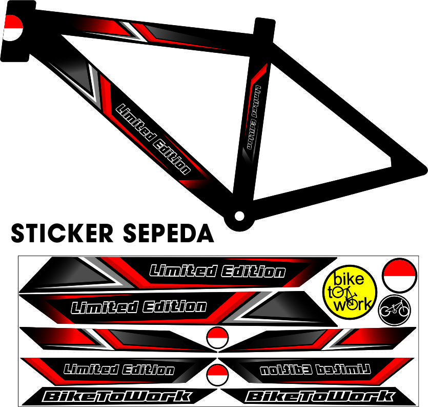 STICKER / STRIPING ALL SEPEDA BIKE UNIVERSAL STICKER / DECAL VARIASI ...