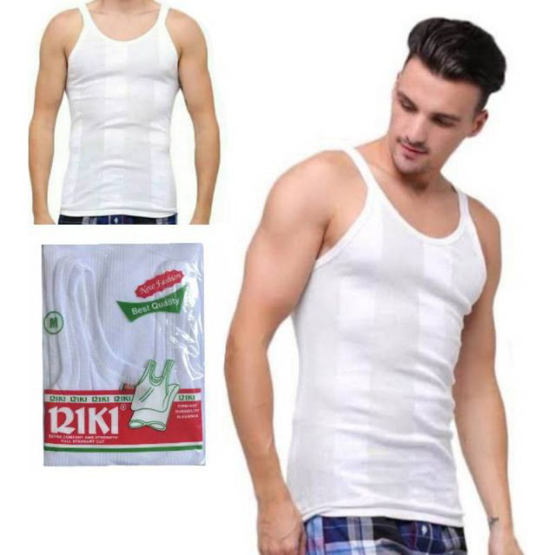 2 pcs Kaos Dalam pria riki/Singlet cowok Dewasa riki | Lazada Indonesia