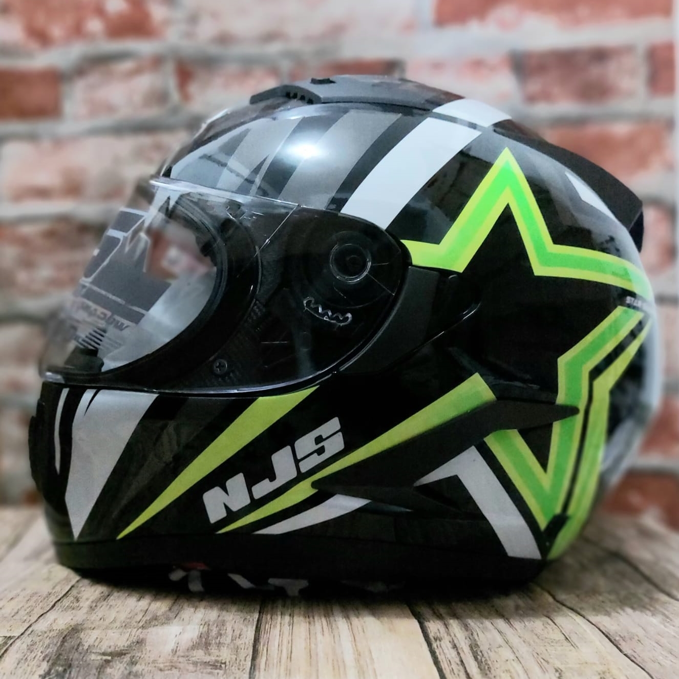 NJS Shadow STAR SHADOW (BONUS VISOR DARK) - Helm NJS Full Face Double ...
