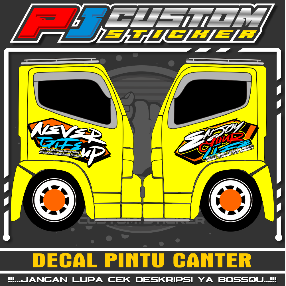 (TERBARU) STICKER DECAL PINTU CANTER/ STICKER PINTU SAMPING CANTER ...