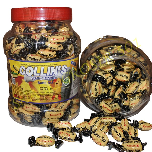 PERMEN COLLINS KEMBANG GULA RASA MENTEGA KACANG ISI 208 PCS X 3,2 GR ...