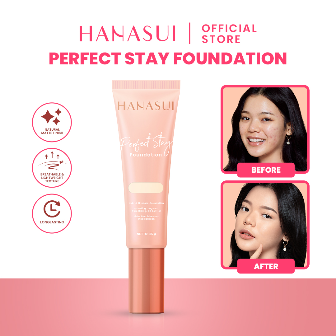 Hanasui Perfect Stay Foundation 25g | Lazada Indonesia