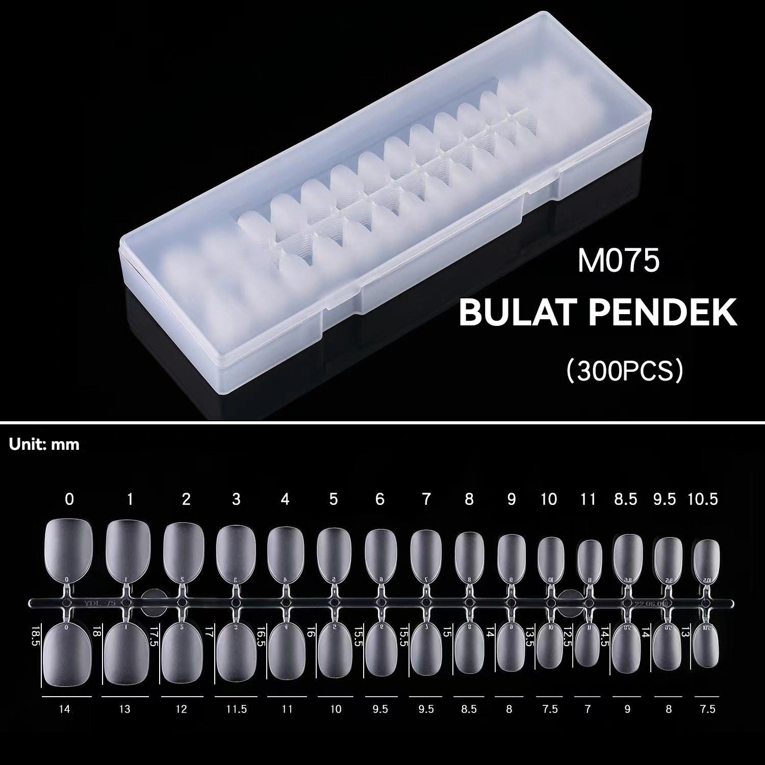 420/550/300/100 PCS Karya Seni Kuku Buram FULL BUFF NAIL Sangat Tipis ...