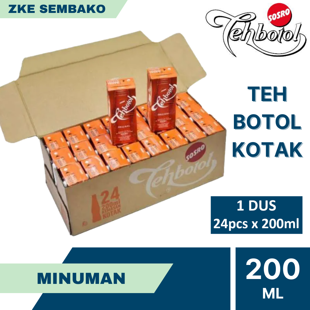 Teh Botol Sosro 200ml 1 Dus Isi 24 Kotak | Lazada Indonesia