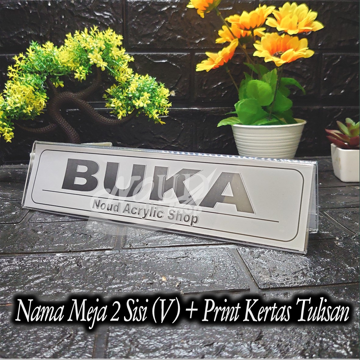 Papan nama meja akrilik panitia / acrylic name desk 7x30 cm | Lazada ...