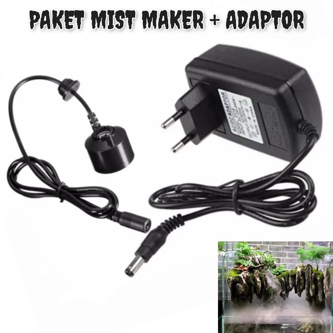 IDEKU - Paket Mist Maker Mesin Pembuat Kabut Uap Air Embun Fogger 24V ...