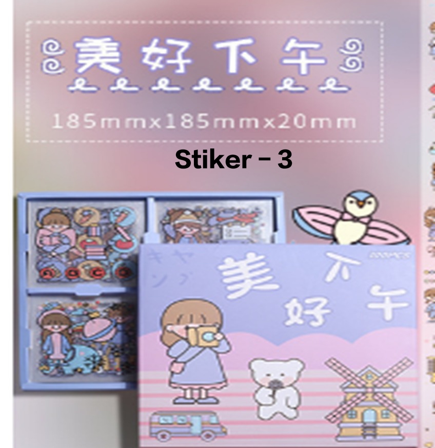 Sticker Tempel Anak-Anak Boneka Cantik dan Lucu Waterproof Sticker Momo ...