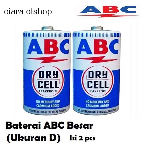 Battery Baterai ABC BIRU Besar Ukuran D R20S isi 2 pcs | Lazada Indonesia