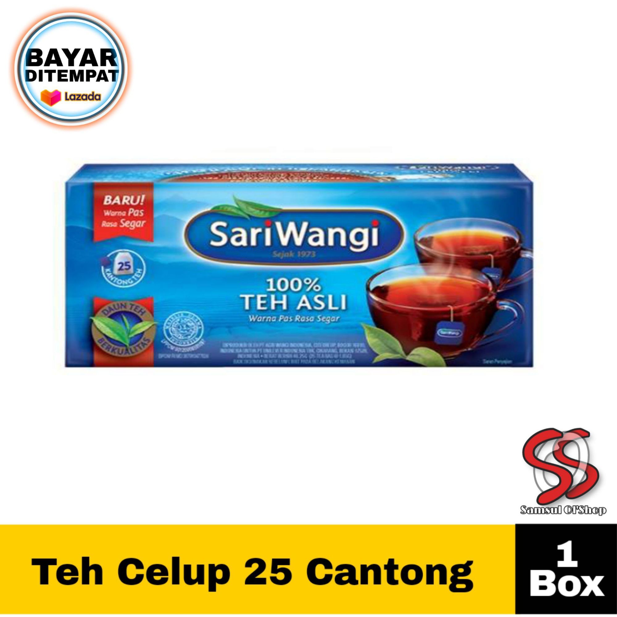 (1) Box Sari Wangi Teh Asli 100% Isi 25 Kantong Teh | Lazada Indonesia