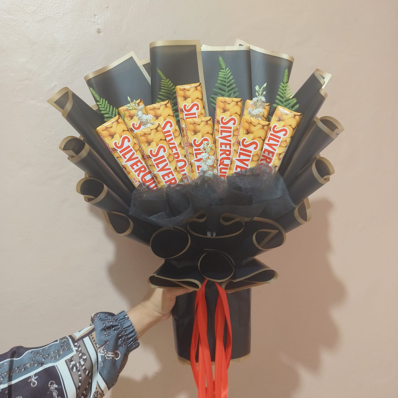 buket besar coklat silverquen isi 10 pcs / kado ulang tahun / hadiah ...