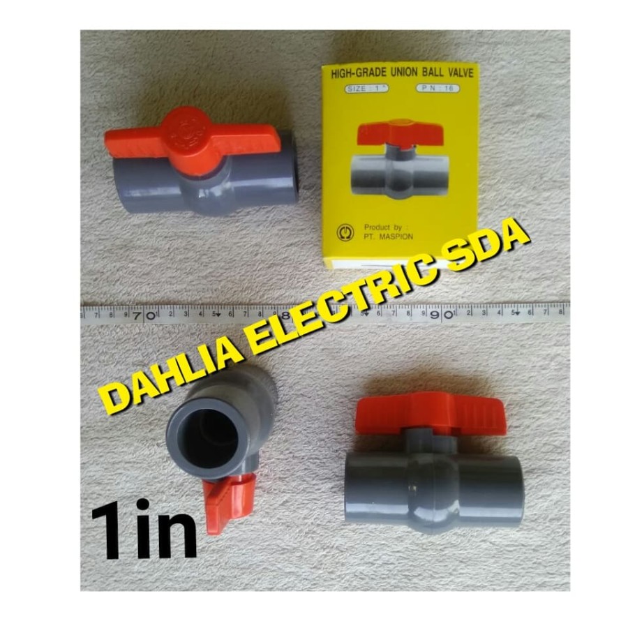 BALL VALVE / STOP KRAN PVC 1 INCH MASPION | Lazada Indonesia