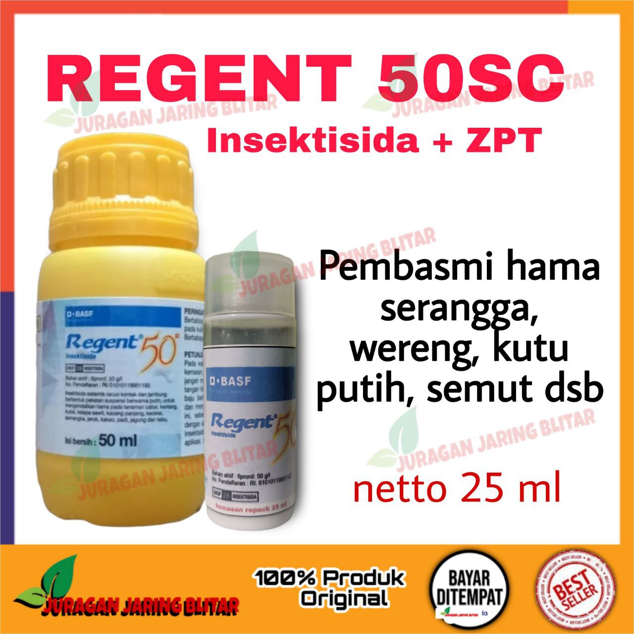 REGENT 50SC 25ML insektisida plus ZPT pembasmi hama semut serangga kutu ...