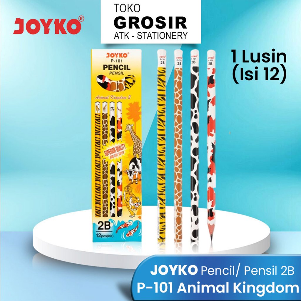 [PAK] PENSIL JOYKO 2B P-101 Animal Kingdom 1 Lusin / JOYKO P-101 PENCIL Animal Kingdom | Lazada ...