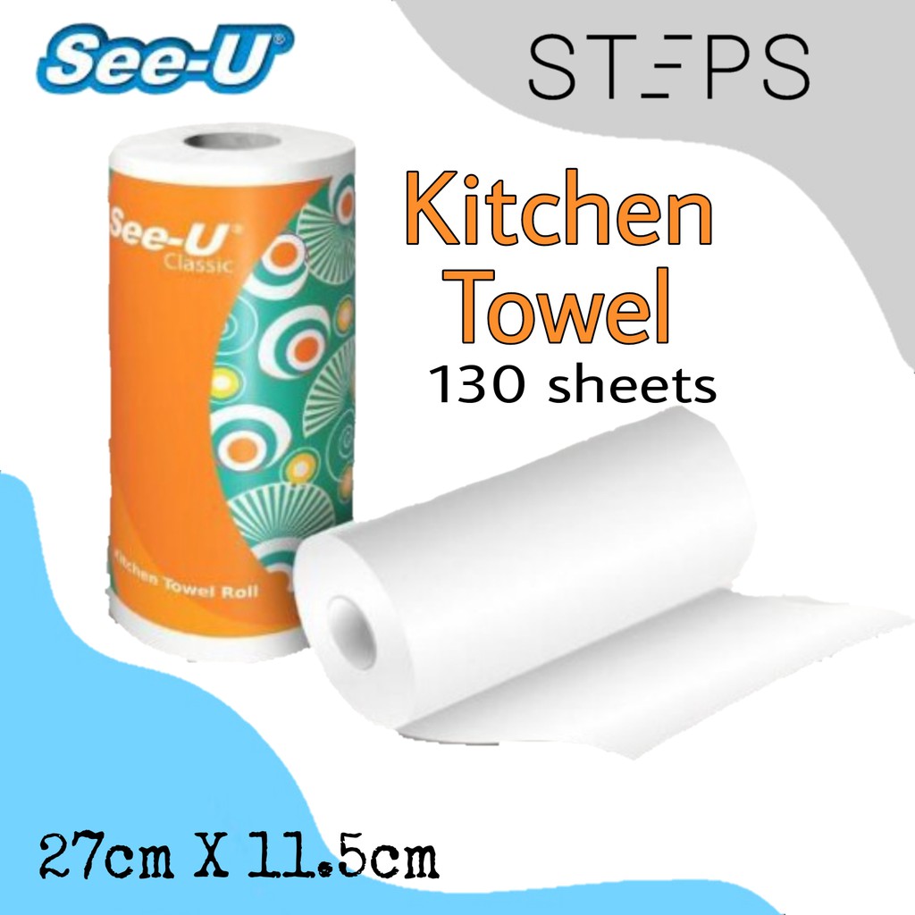Tisu Tissue SEE-U Kitchen Dapur Towel roll Classic 1ply 130 sheets ...