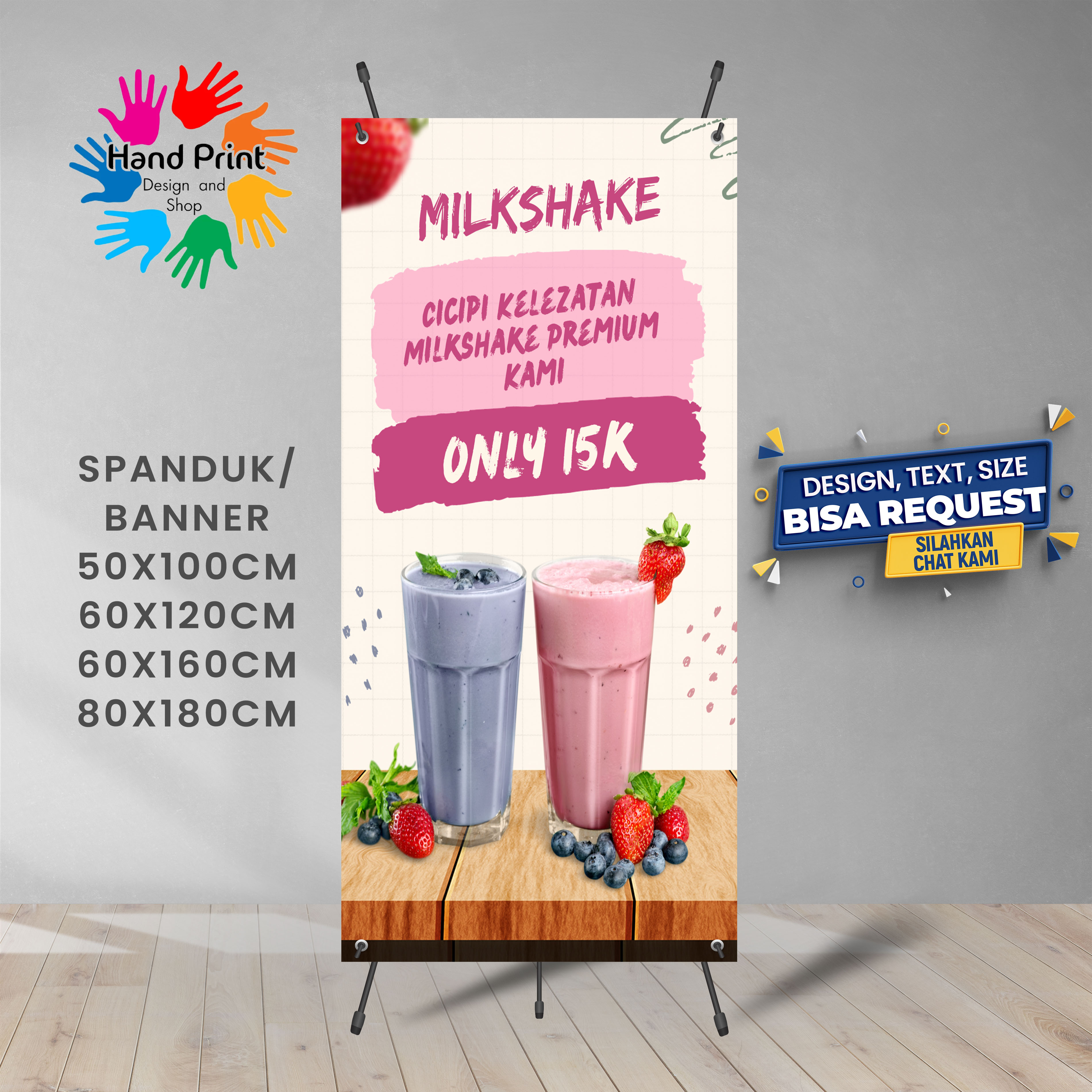 SPANDUK BANNER Minuman Milkshake Smoothie Bisa Request Desain | Lazada ...