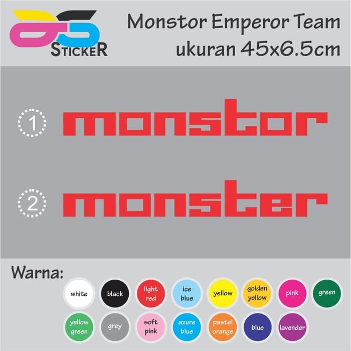 Cutting Sticker - Stiker Emperor Monstor/Monster (initial D) 45x6.5cm ...