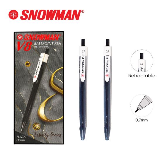 BALLPOINT / PULPEN / PEN CETEK V8 SNOWMAN ORIGINAL / PENA INFINTY ...