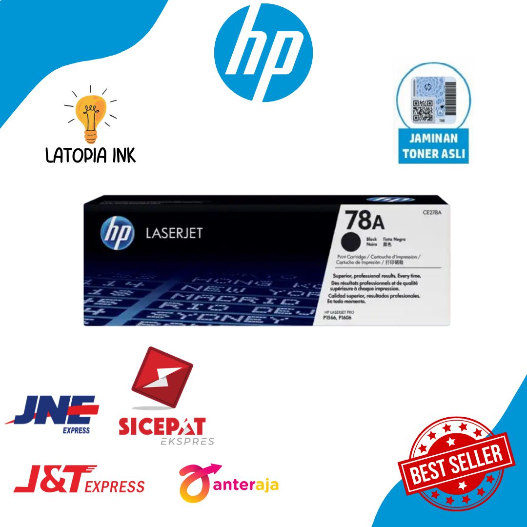 Tinta Hp Laser Jet 78A Original Black Toner CE278A Original - Hitam ...