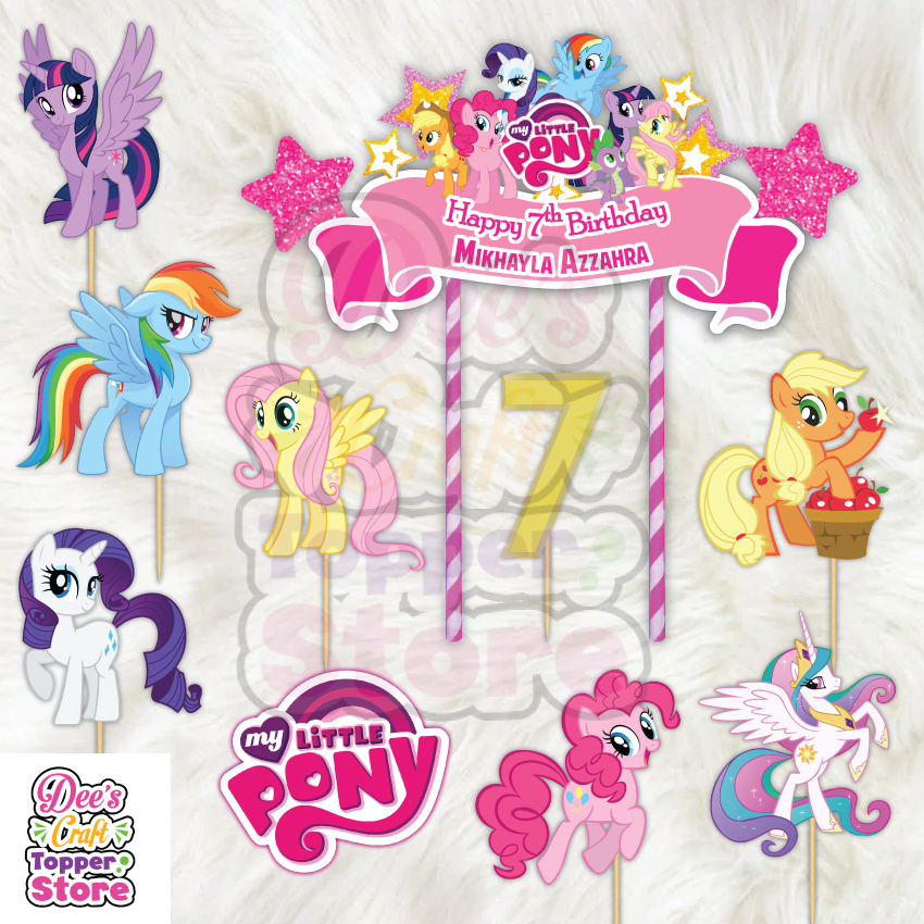 Topper Cake Little Pony Bisa Request Nama Gambar | Lazada Indonesia