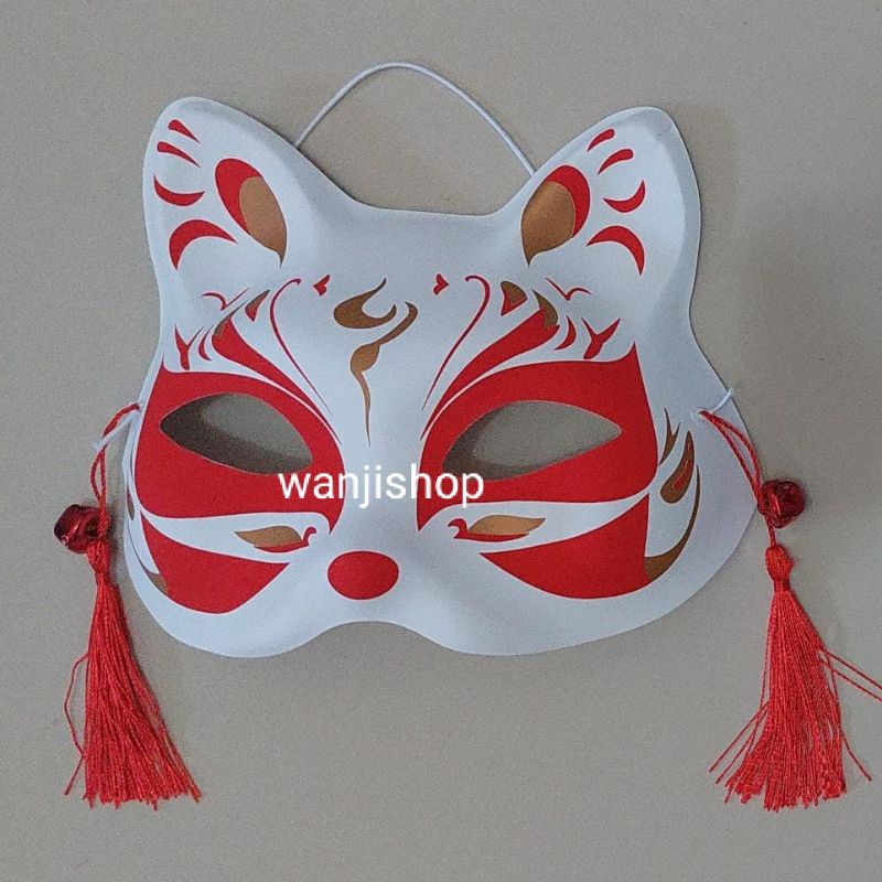 TOPENG KUCING kitsune fox bunkasai japanese festival mask rubah ...