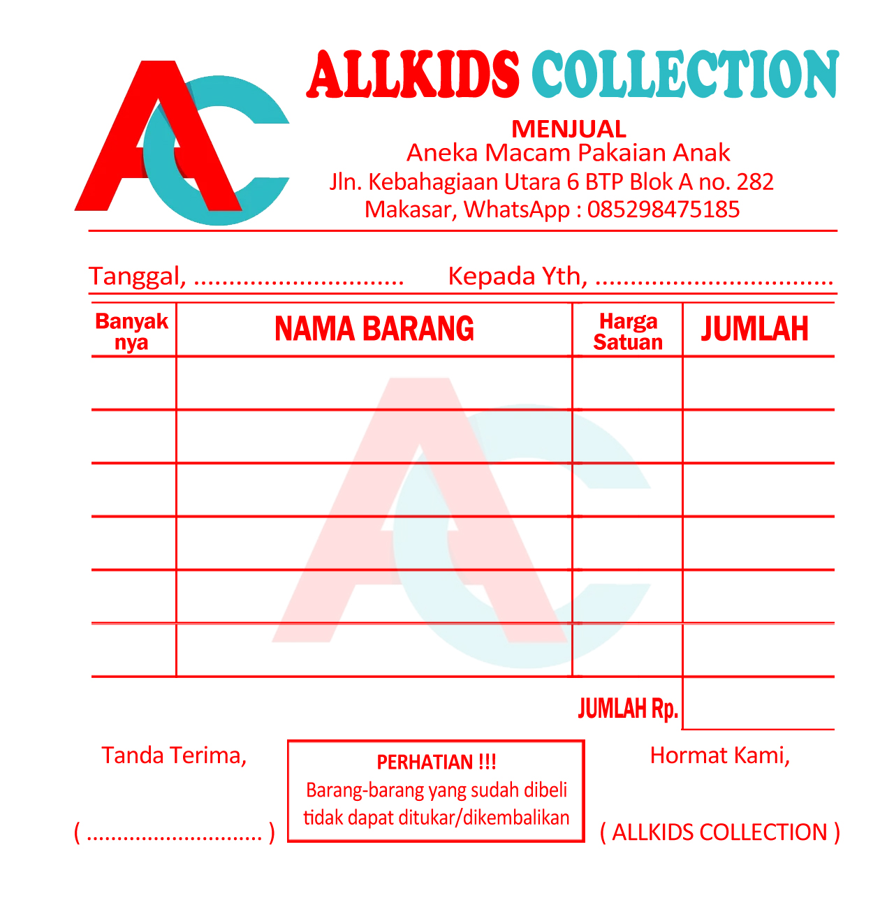 CETAK NOTA 1/6 FOLIO | CETAK NOTA KECIL | CETAK NOTA KEREN | CETAK NOTA ...