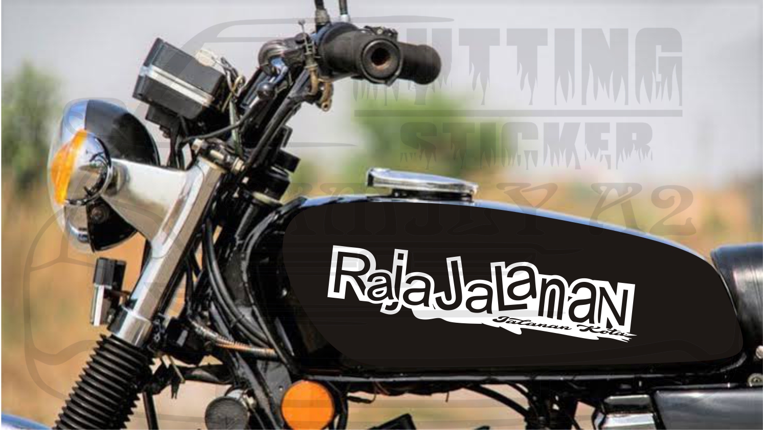 STIKER CUTTING KANJI HELM VIVOR MOTOR MOBIL LOGO TULISAN HURUF RAJA ...