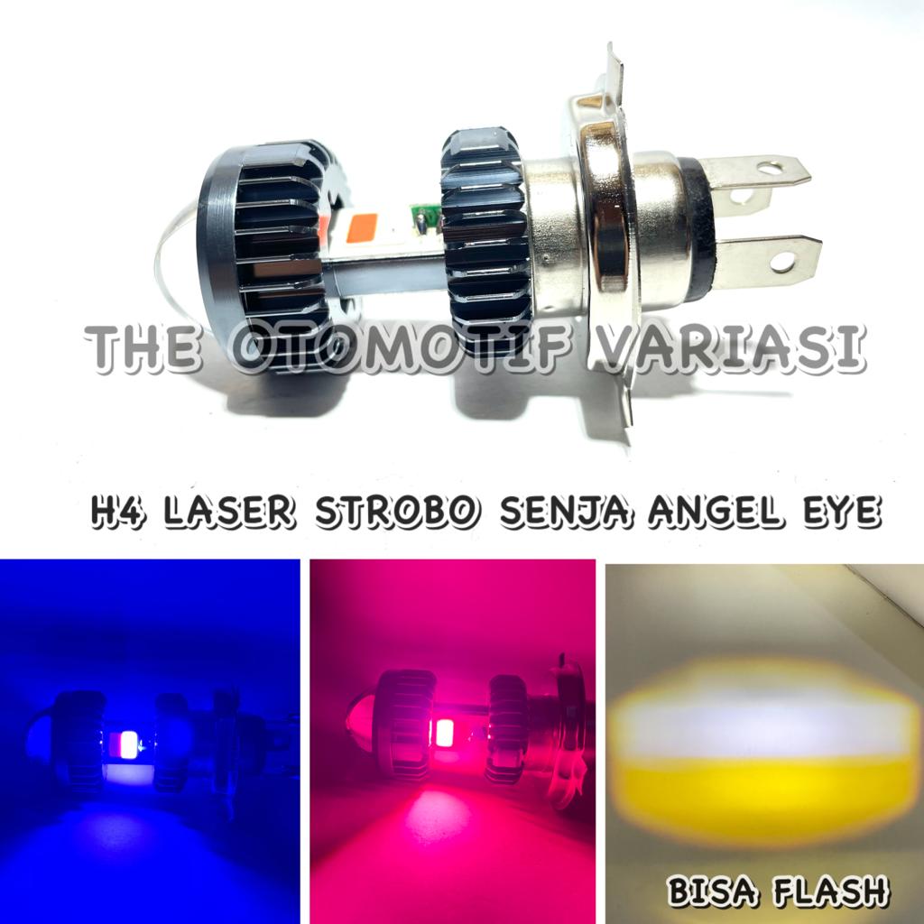 Lampu Depan Bohlam Led H4 Laser Jauh Dekat Putih Kuning Plus Devil ...