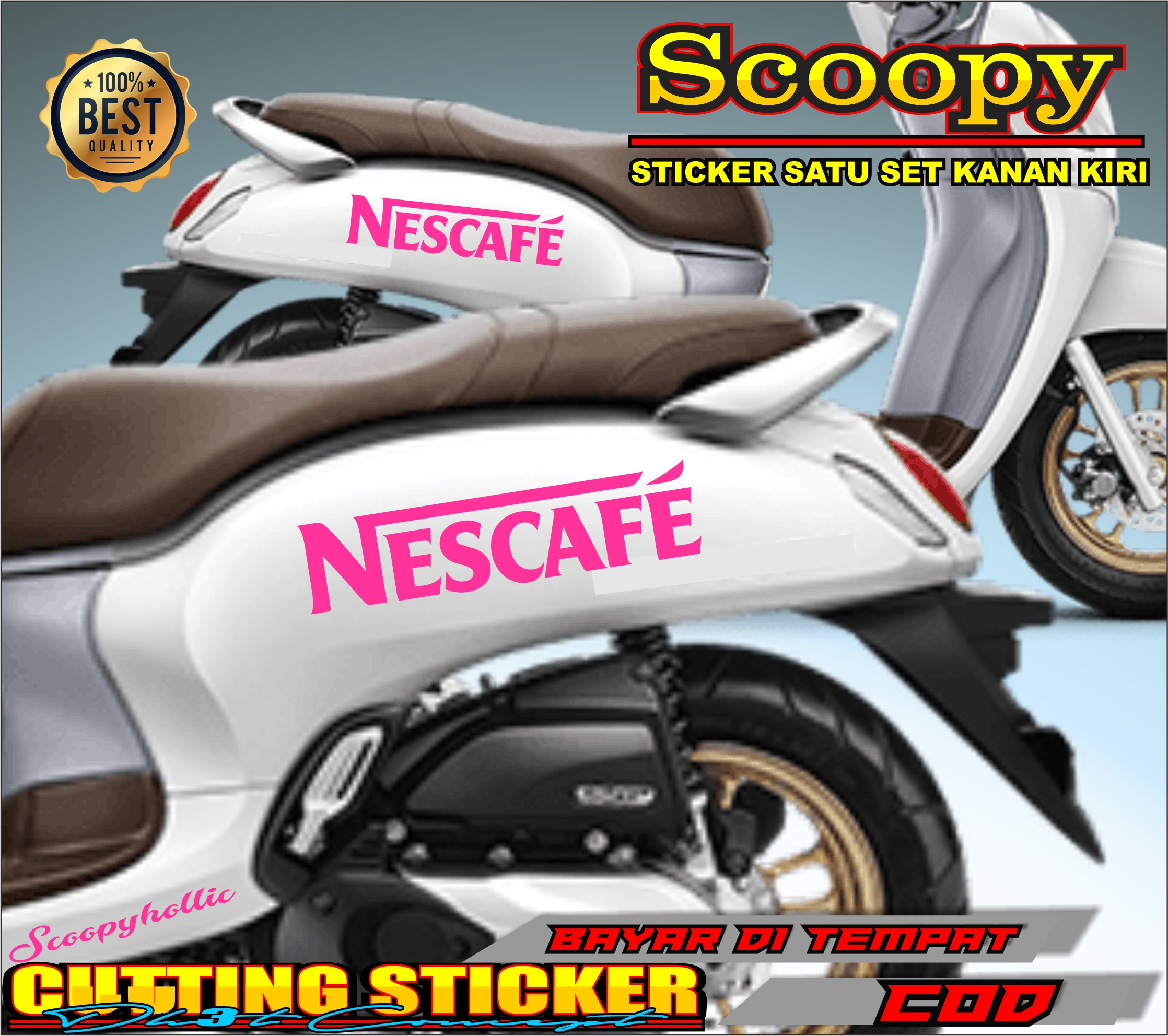 Cutting Sticker Striping Nescafe SCOOPY 2017-2021Sticker Scoopy Simple ...