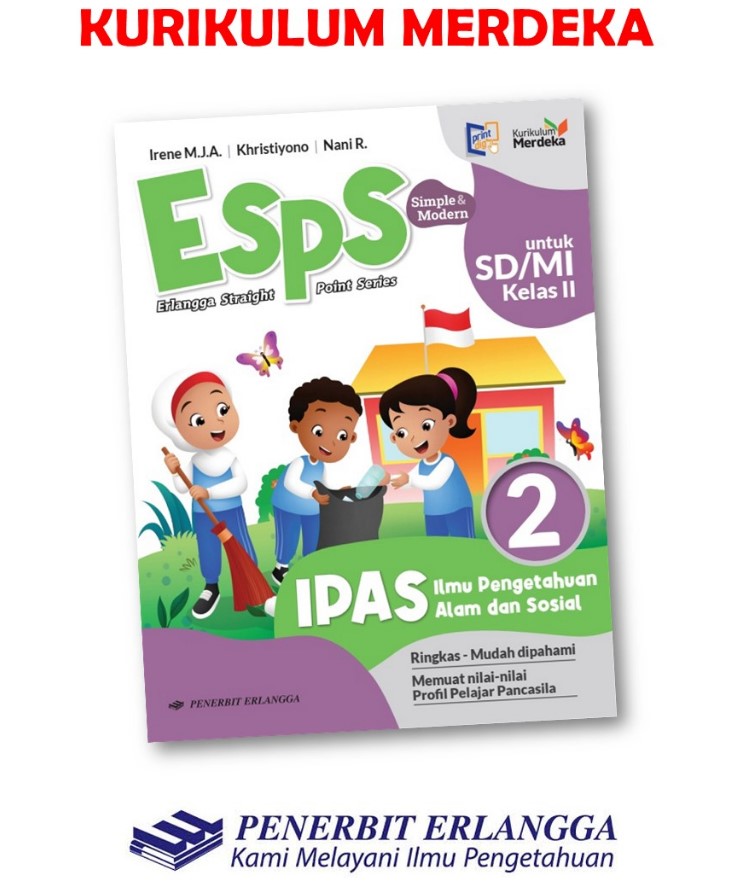 Esps Ipas Volume 1 & 2 SD Kelas 1 2 3 4 5 6 - Kurikulum Merdeka Erlangga | Lazada Indonesia